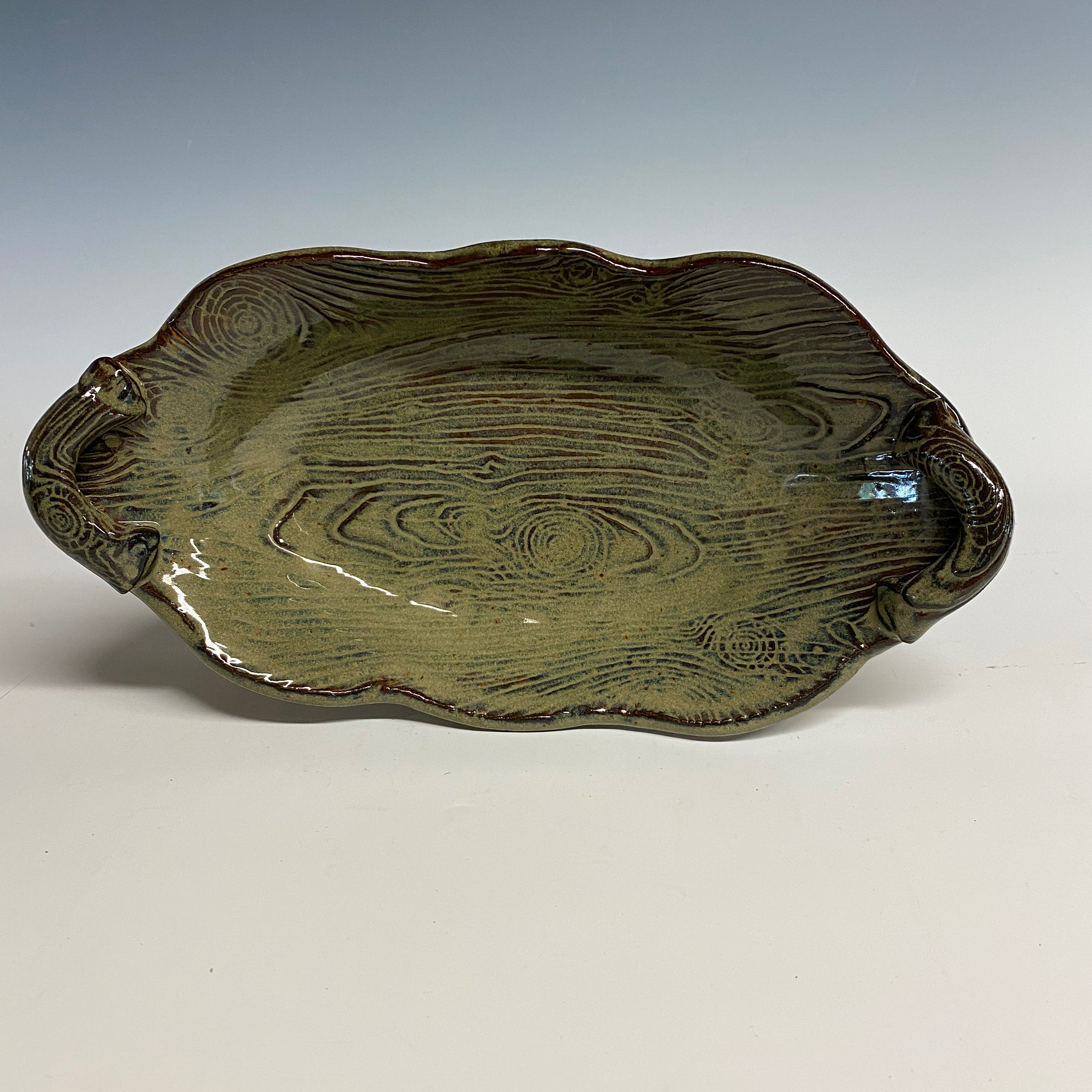 Oval Bowl - Woodgrain | Thomas Pottery